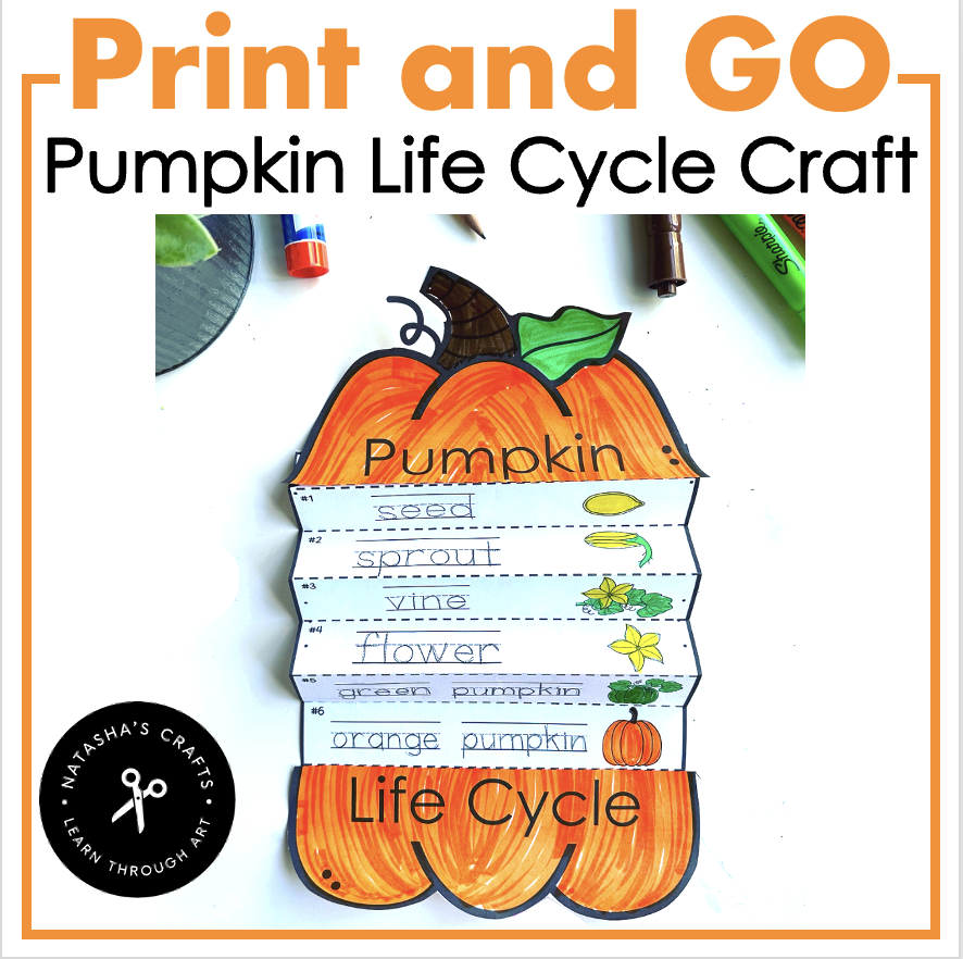 Print and Go Pumpkin Life Cycle Accordion Craft — Natasha's Crafts