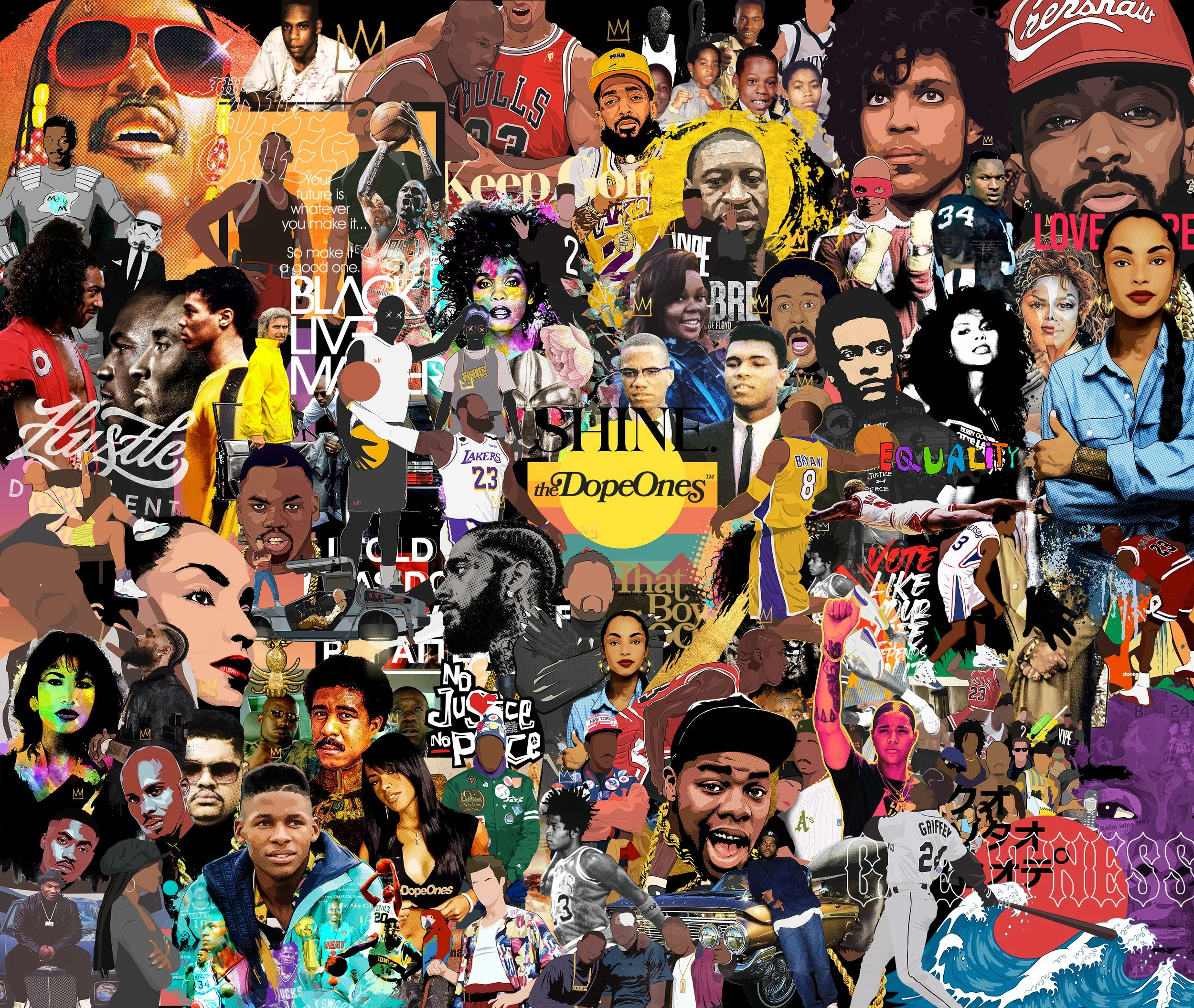 American Pop Culture Collage