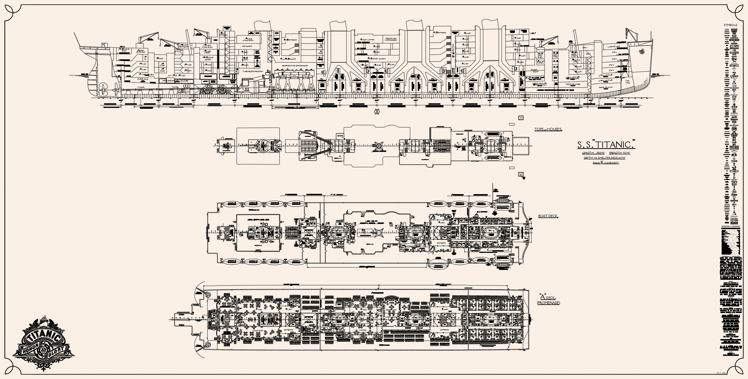 Titanic Deck Plan