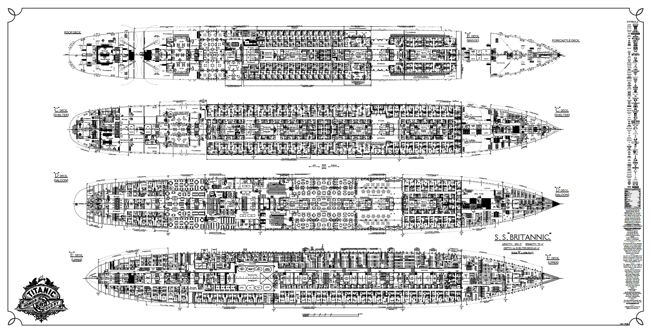 Titanic Deck Plan