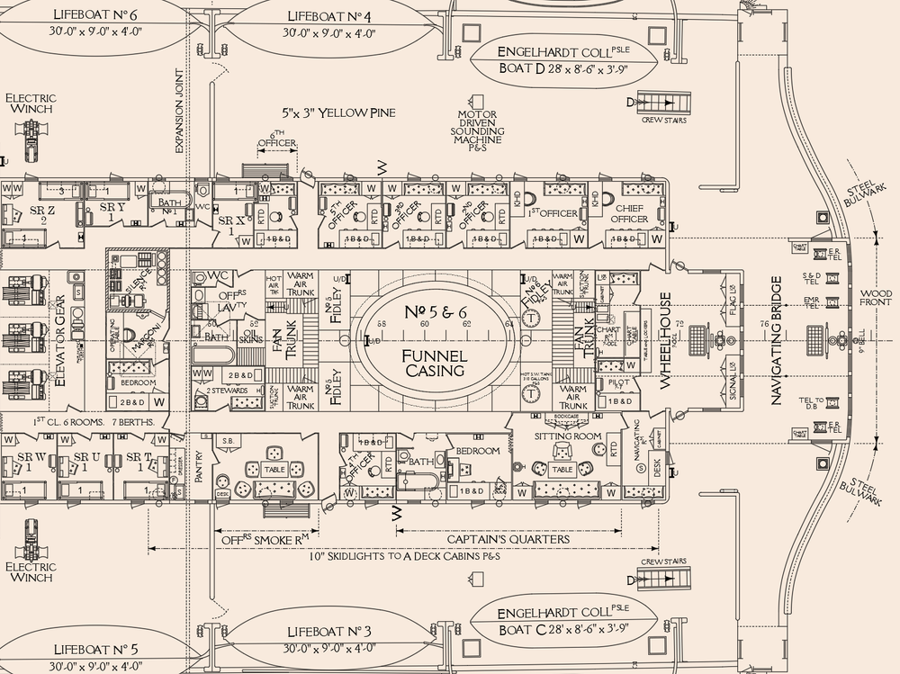 Titanic D Deck Plans Drawings