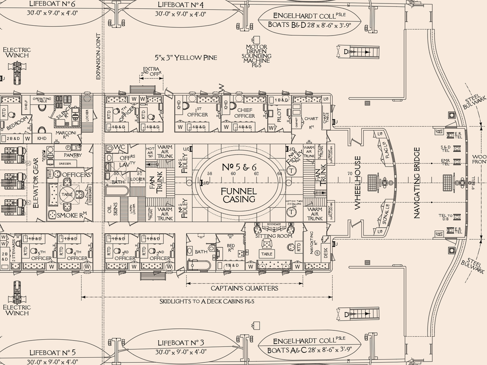 Titanic D Deck Plans Drawings