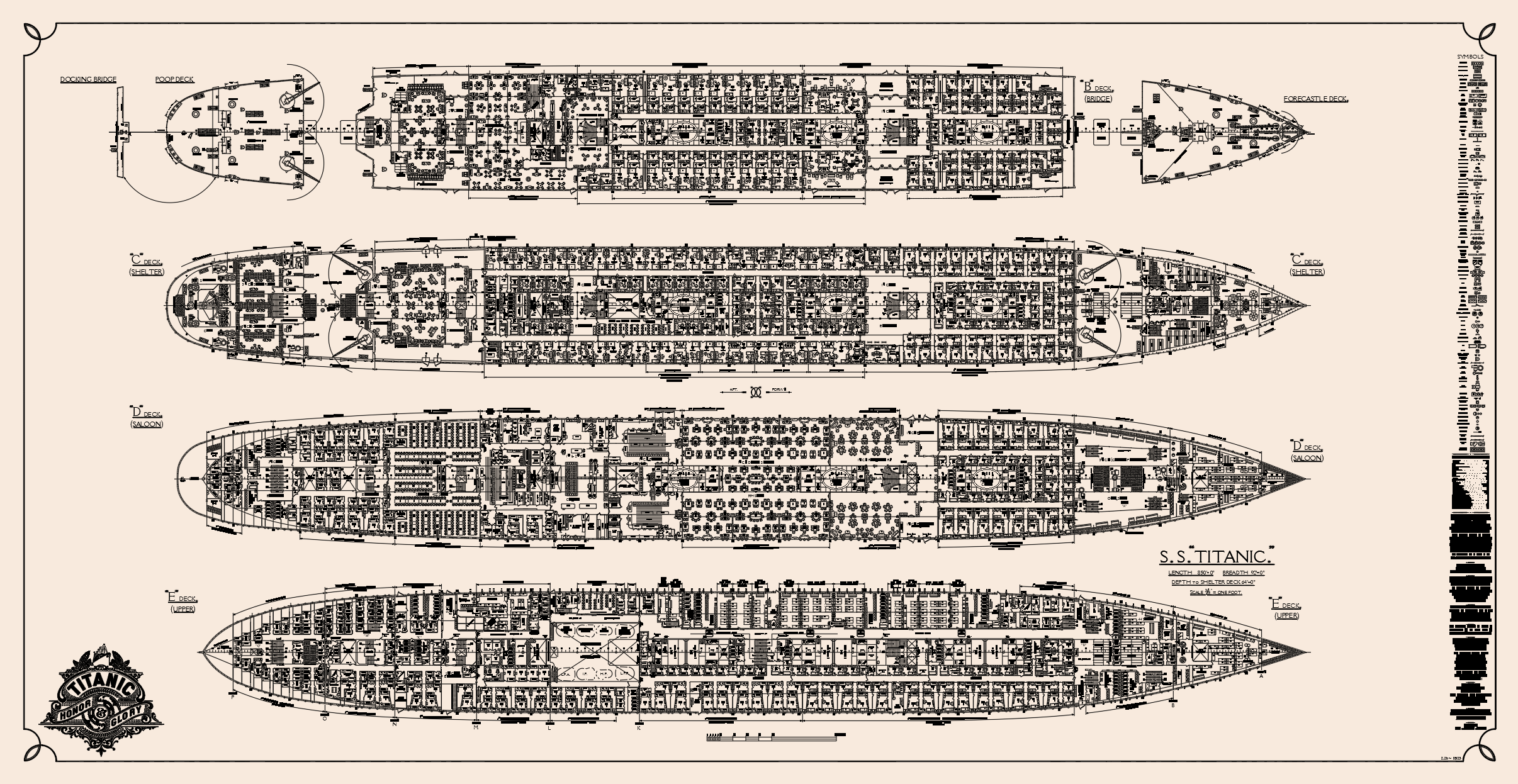 Titanic Deck Plan