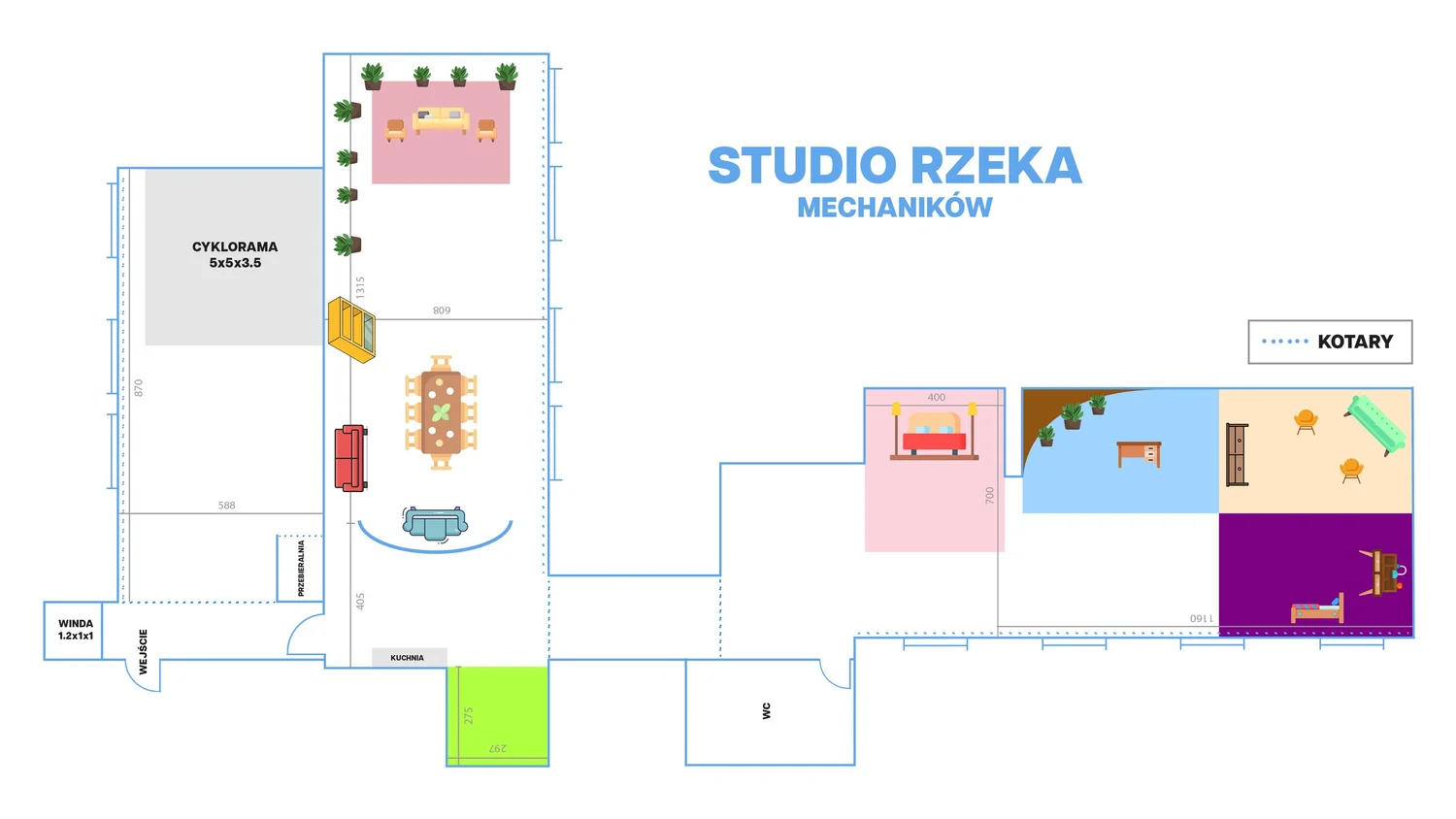 Cyklorama Warszawa - studio filmowo fotograficzne | Studio Rzeka