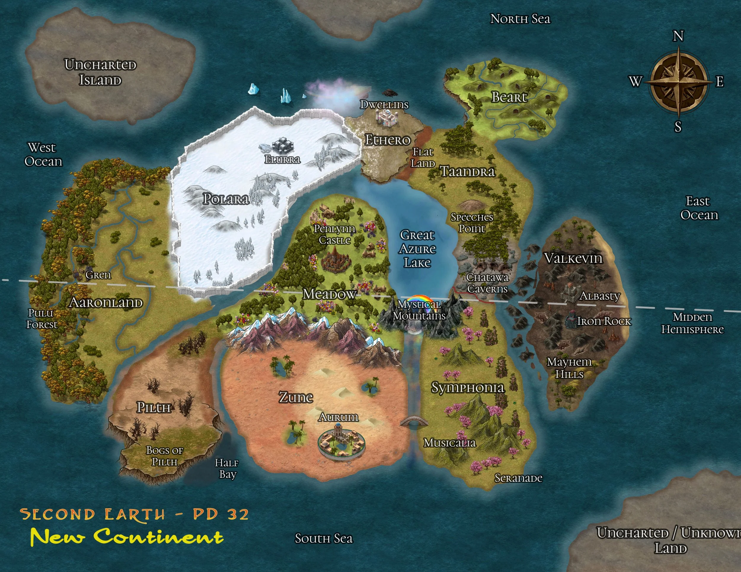 Fantasy Map — Second Earth
