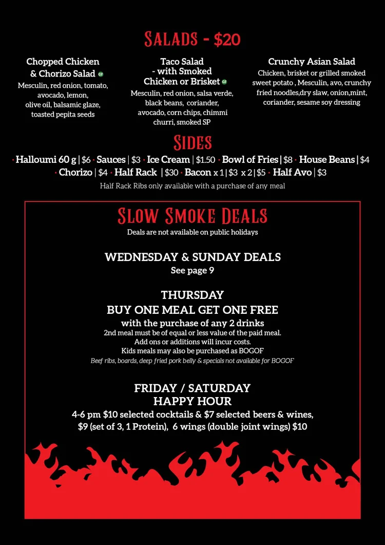 Menu | Slow Smoke Bistro