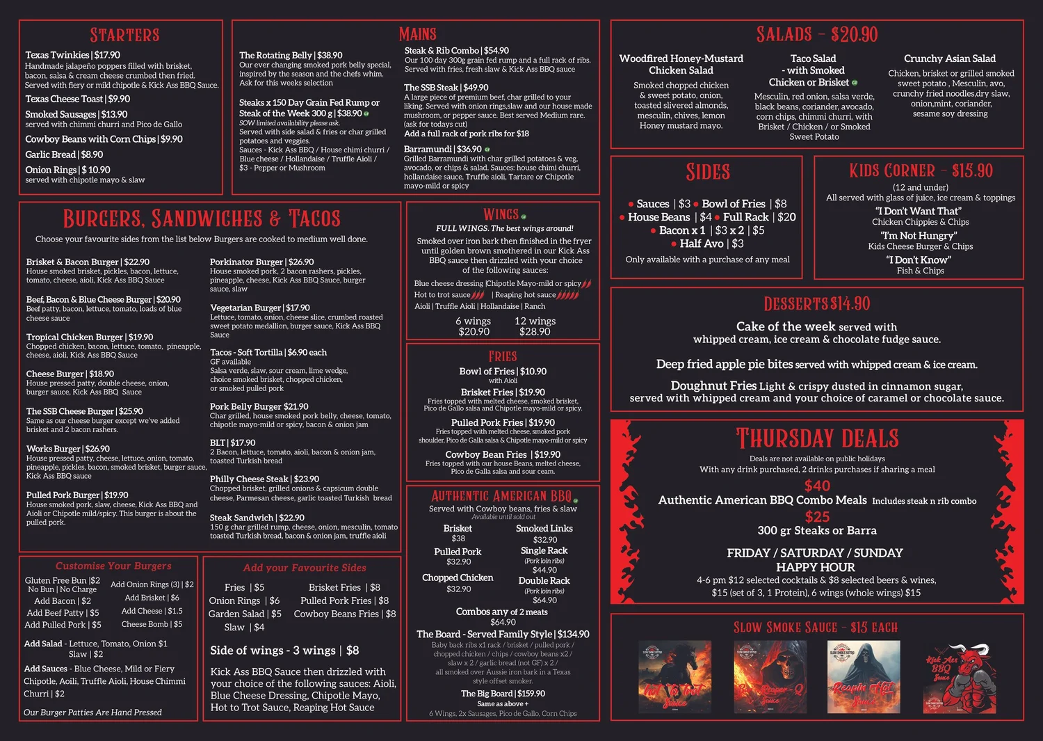 Menu | Slow Smoke Bistro