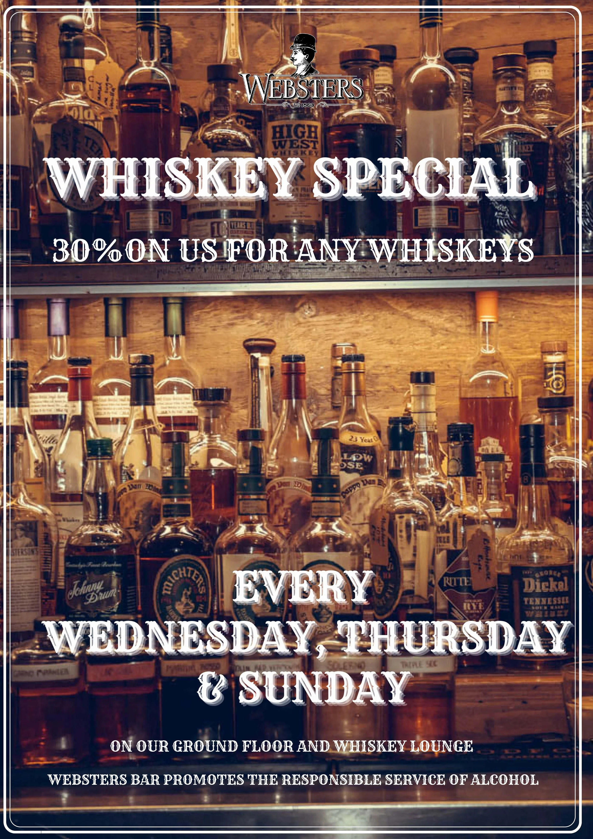 What's On — Websters Bar