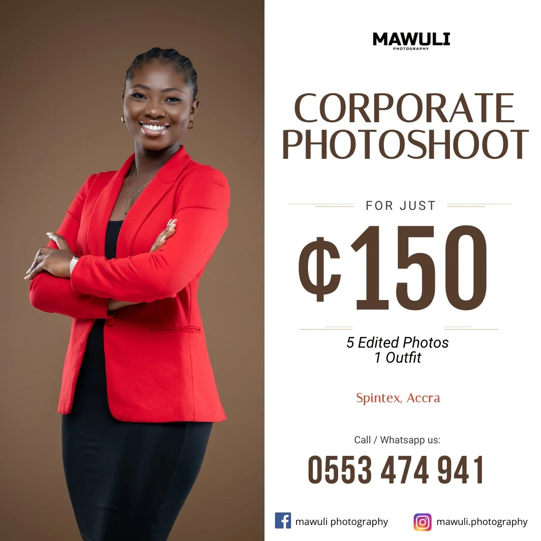 Corporate Photoshoot Price - Special Offer — Mawuli Photography
