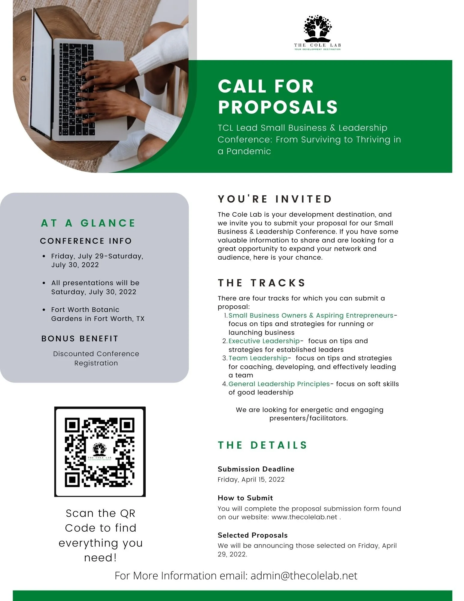 TCL Lead Small Business & Leadership Conference — The Cole Lab