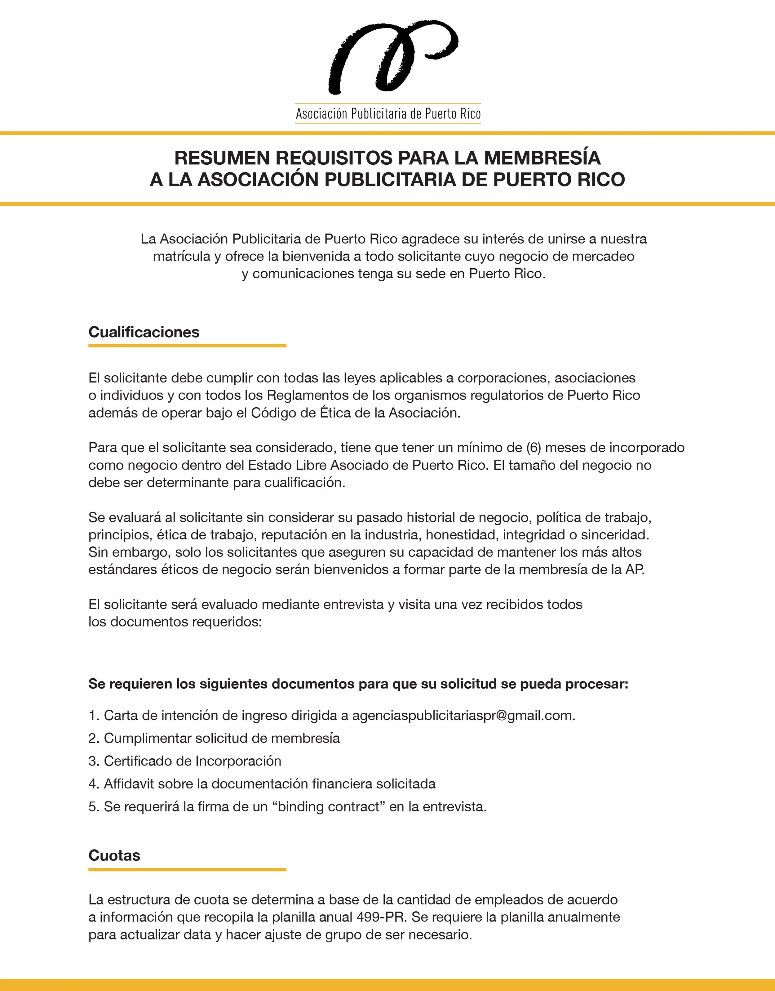 Membresía — Bienvenidos