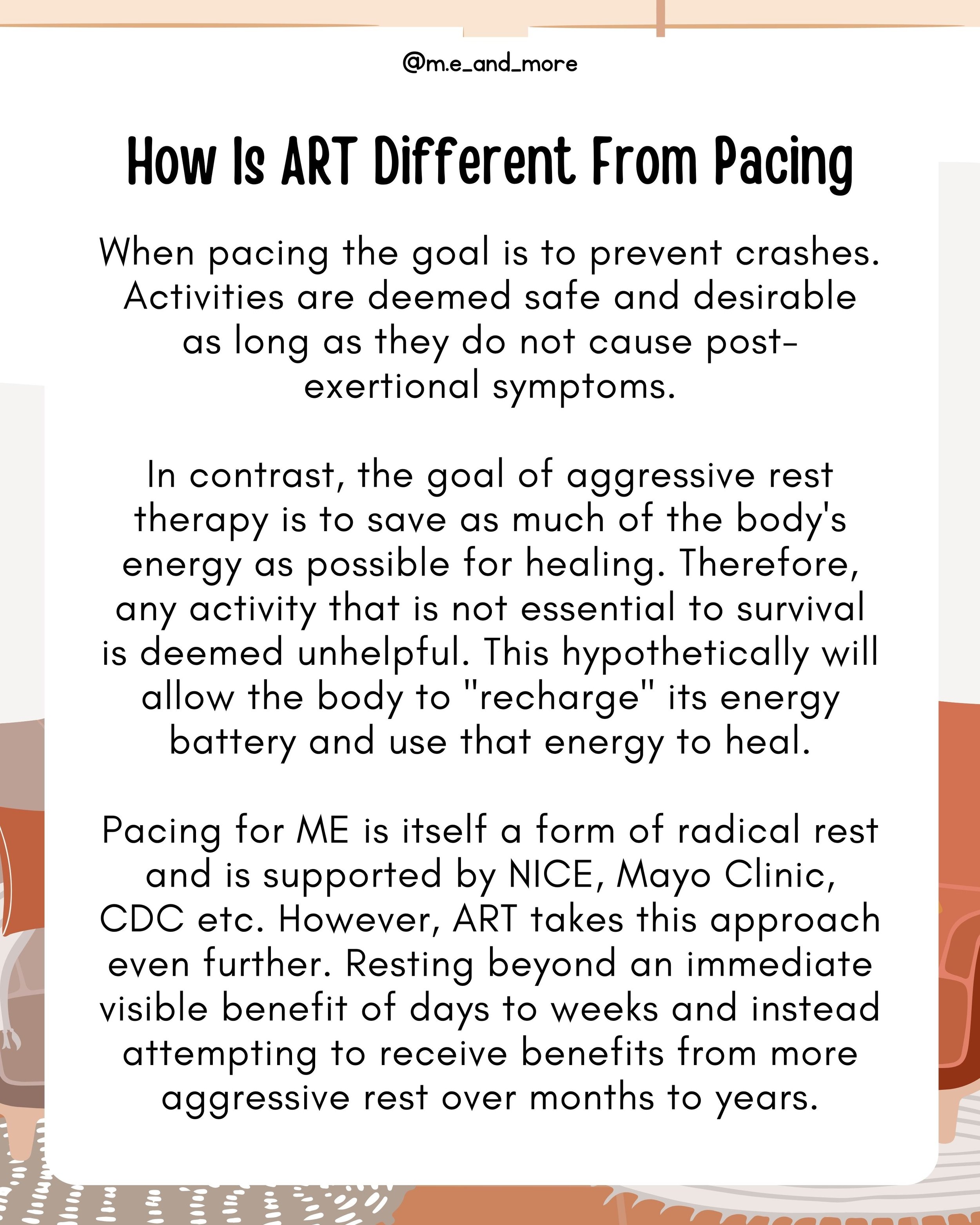 Aggressive Rest Therapy (ART) and Aggressive Resting — ME and more