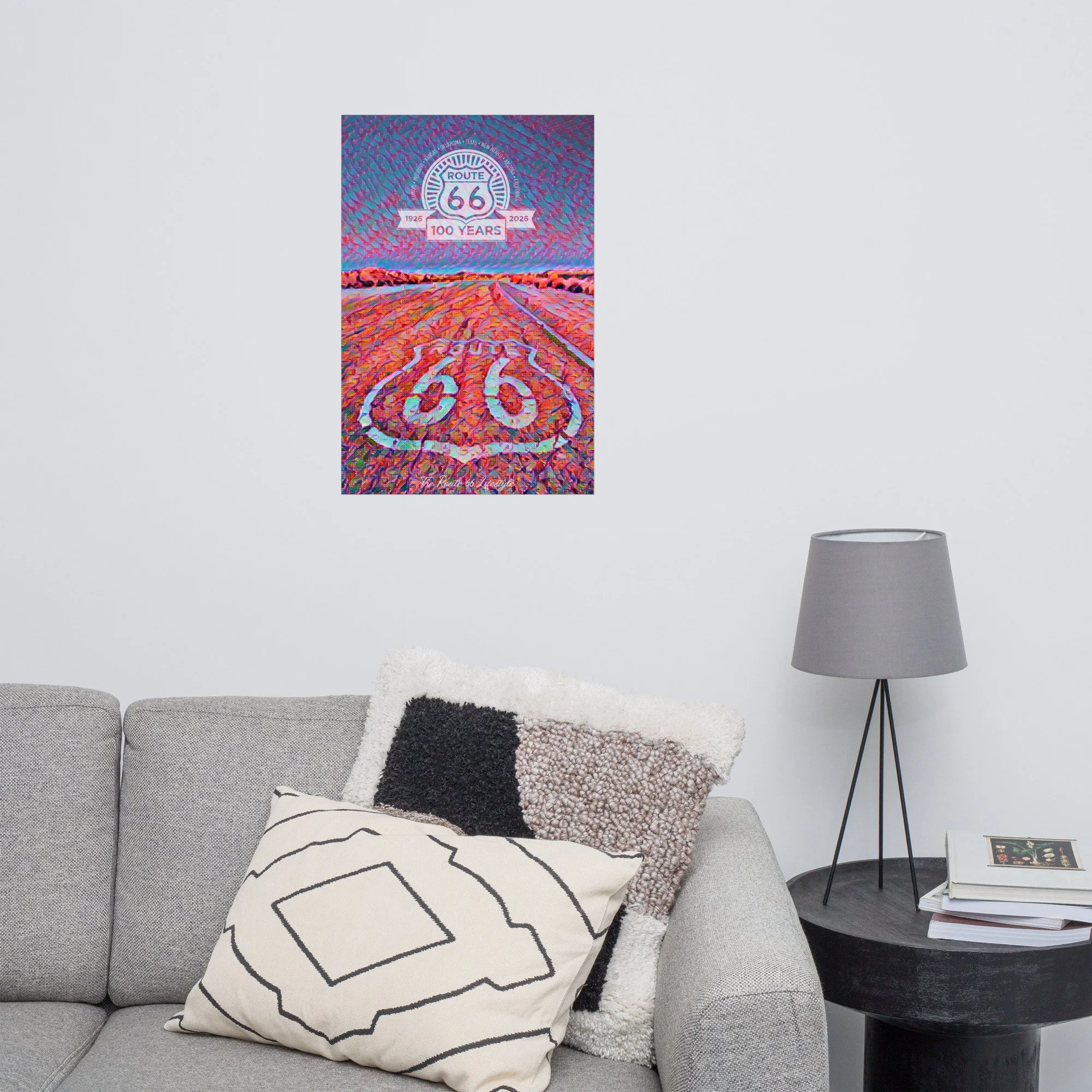 Official Route 66 Lifestyle™ Painted Sun 20" x 30" Poster — The Route ...