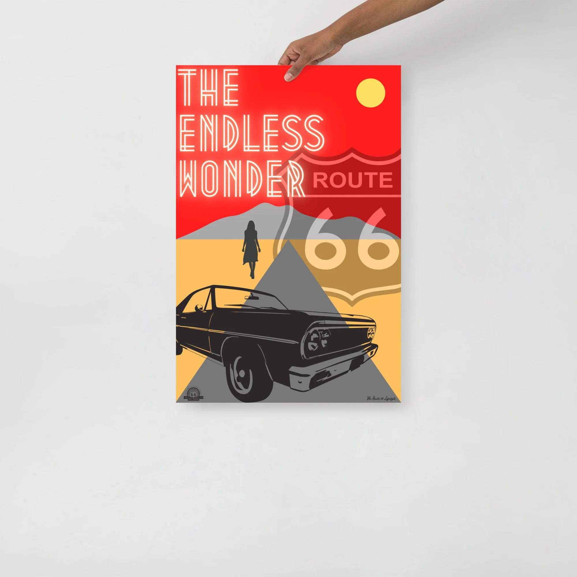 Official Route 66 Lifestyle™ Golden Sun 20" x 30" Poster — The Route 66 ...