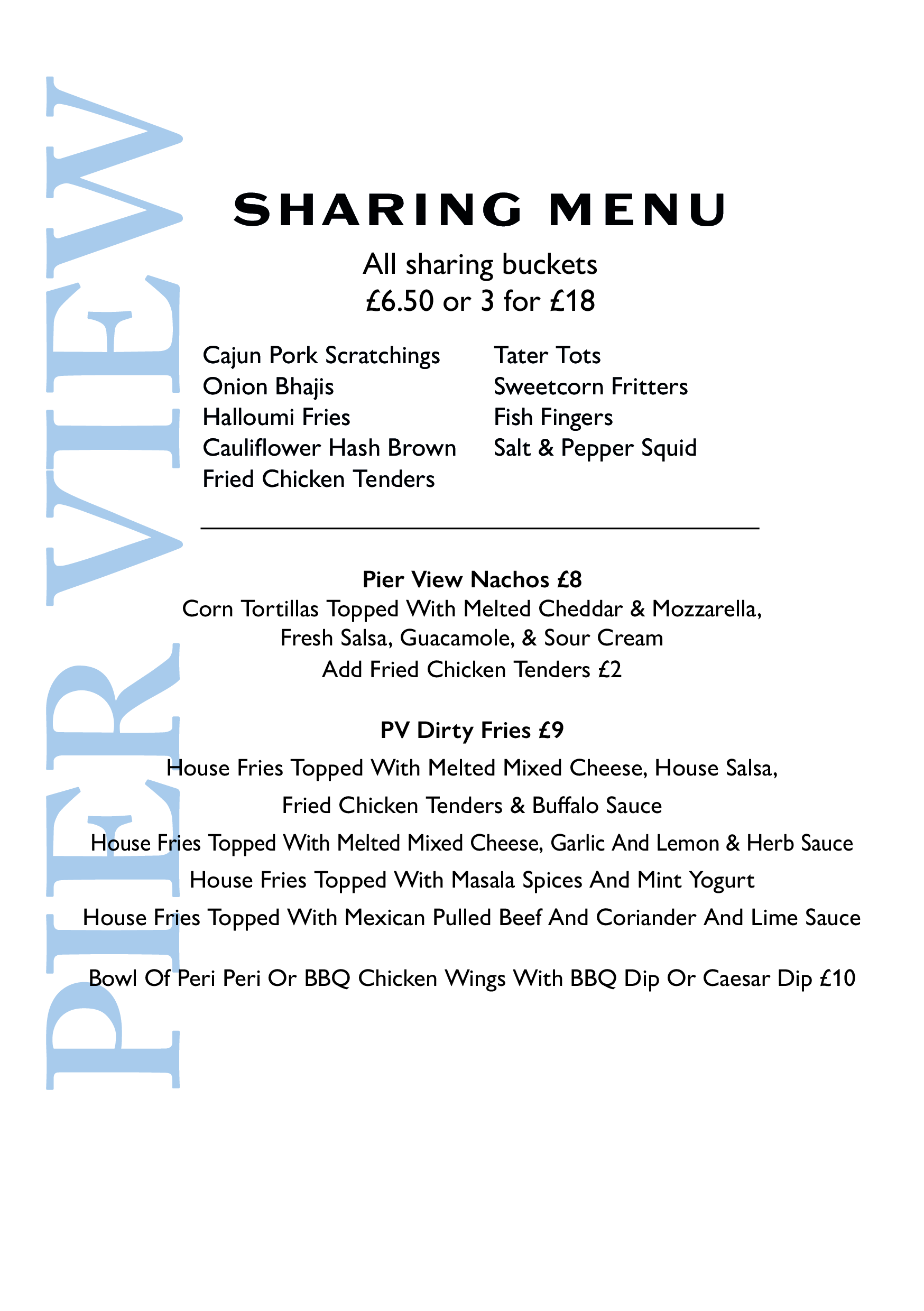 Food — PIER VIEW cowes