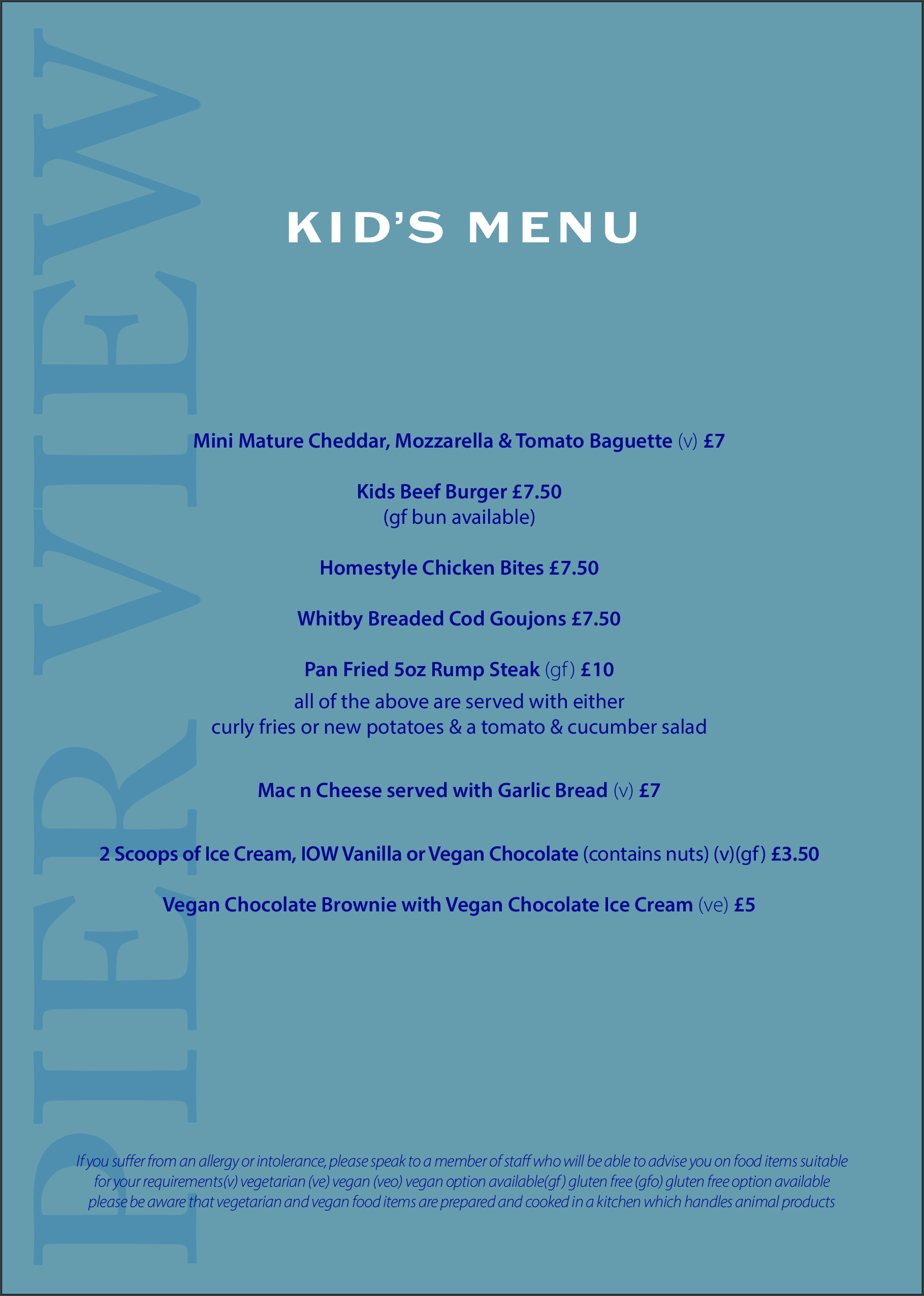 Food — PIER VIEW cowes