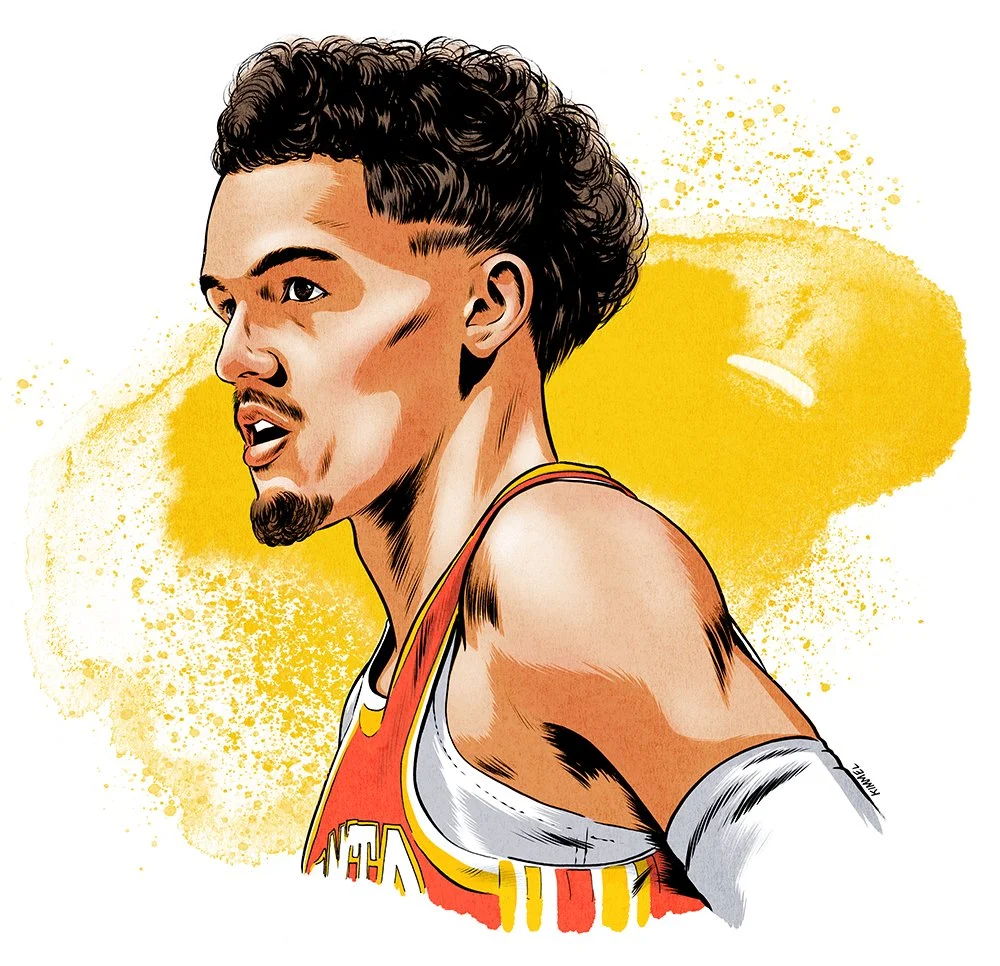 Trae Young - Atlanta Hawks — Joel Kimmel Illustration