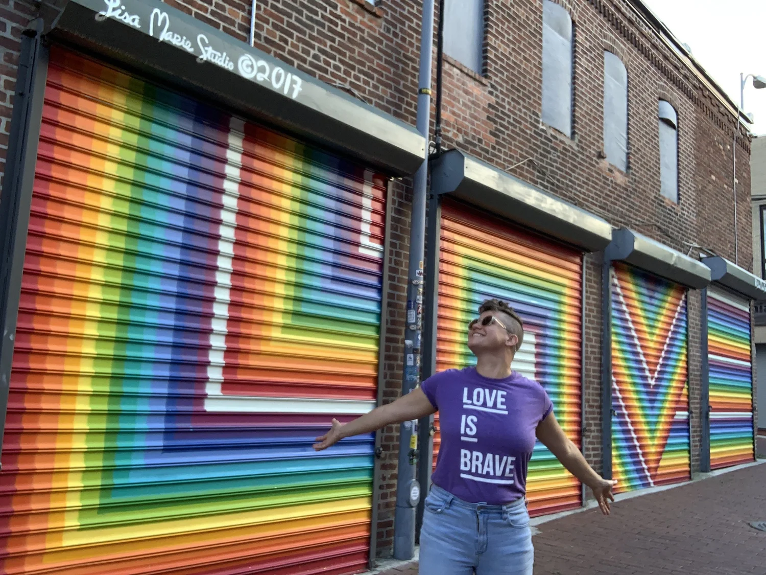 Lisa Marie Studio Painting Rainbow LOVE Murals & Art - LGBTQ Artist who ...