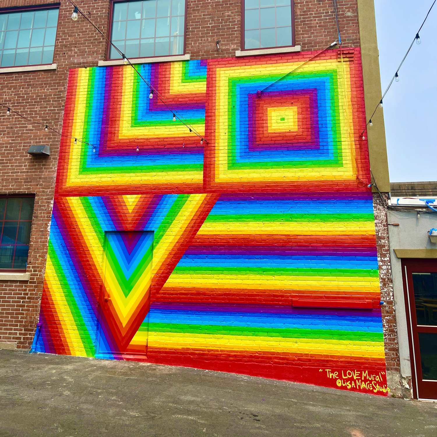 Lisa Marie Studio Painting Rainbow LOVE Murals & Art - LGBTQ Artist who ...