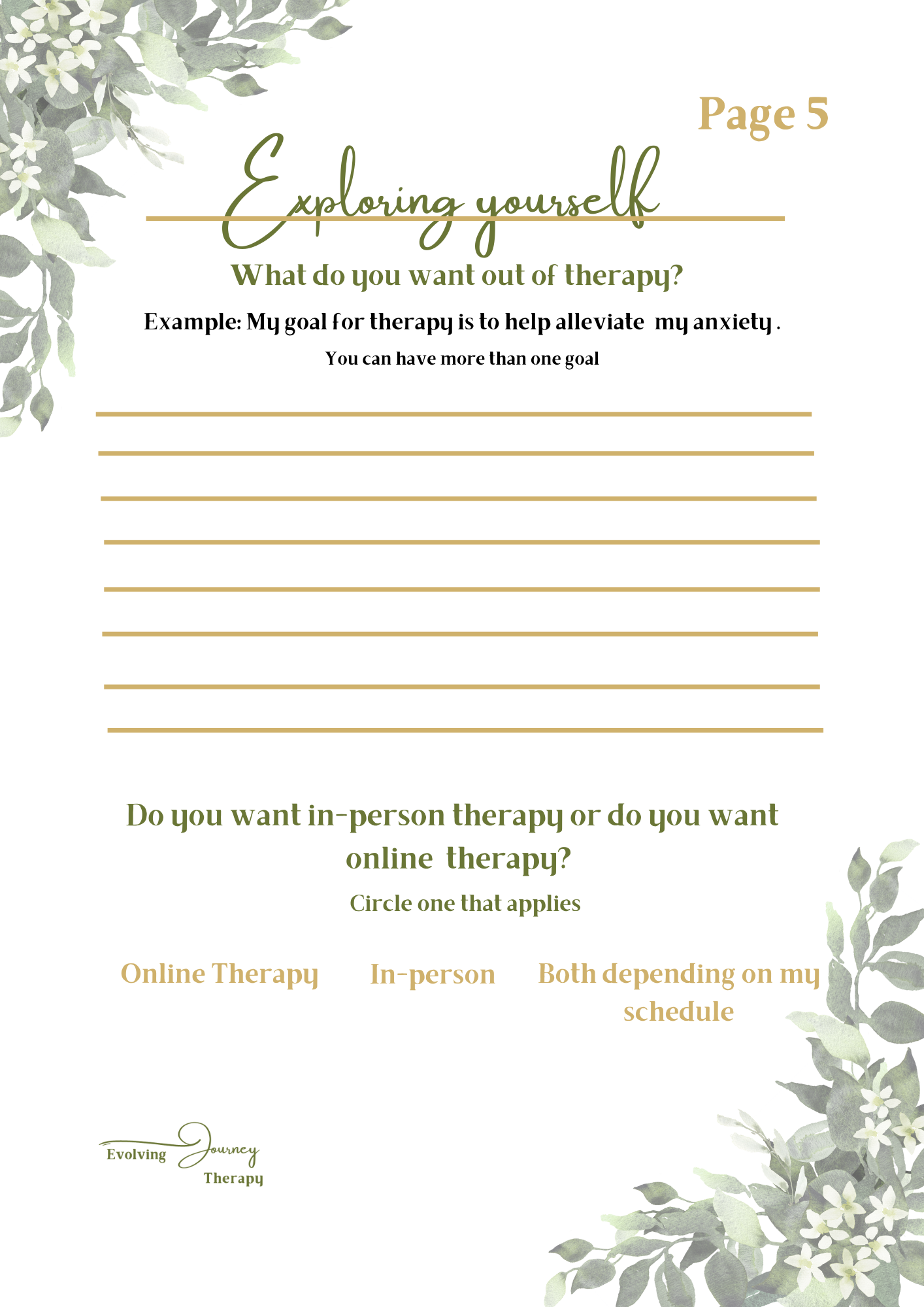 Self-Discovery Guides-Evolving Journey Therapy