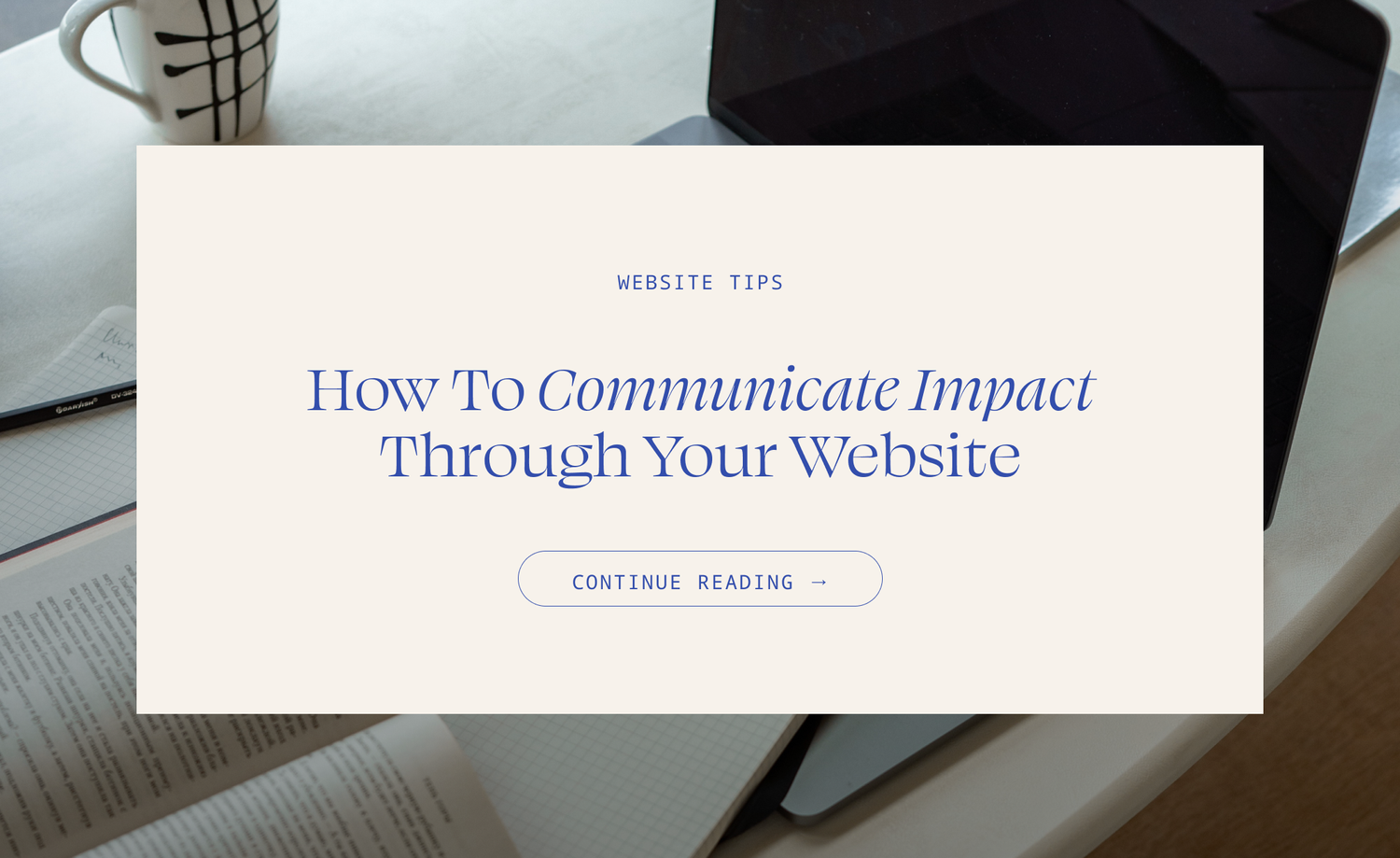 How to Communicate Impact through your Website — Sereth™