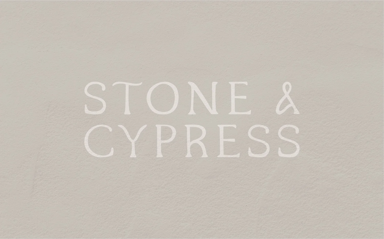 Stone & Cypress — Sereth Design