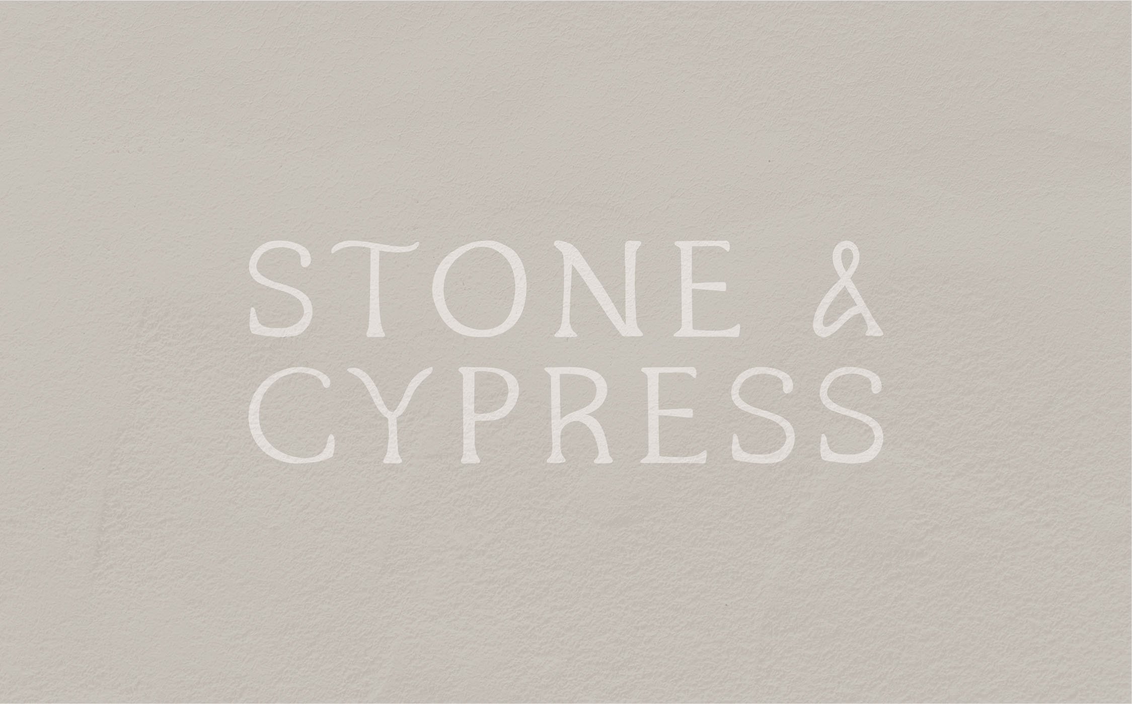 Stone & Cypress — Sereth Design
