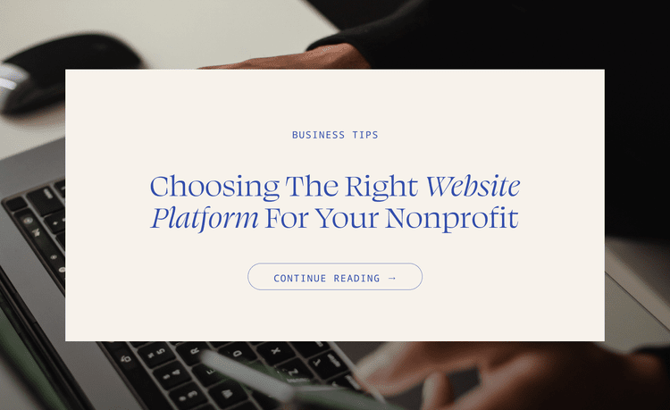 Choosing the Right Website Hosting Platform for Your Nonprofit — Sereth Design