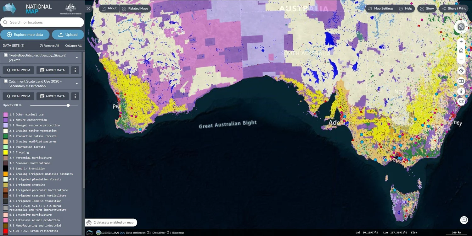 Using National Map, Australia’s Spatial Data Mapping Tool — Land Use ...