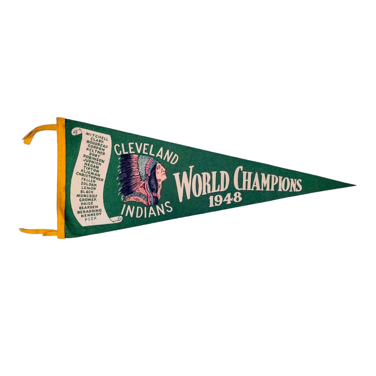 The Cleveland Indians 1948 World Series Champions Pennant — DJR ...