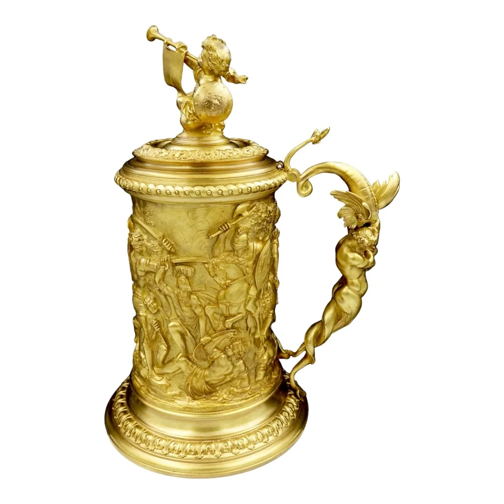 The 19th Century French Gilt-Bronze Tankard by Ferdinand Barbedienne: A ...