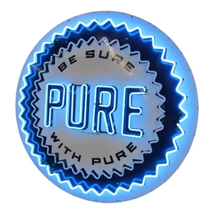 Original Pure Oil Animated Porcelain Neon Sign — A Glowing Icon of ...