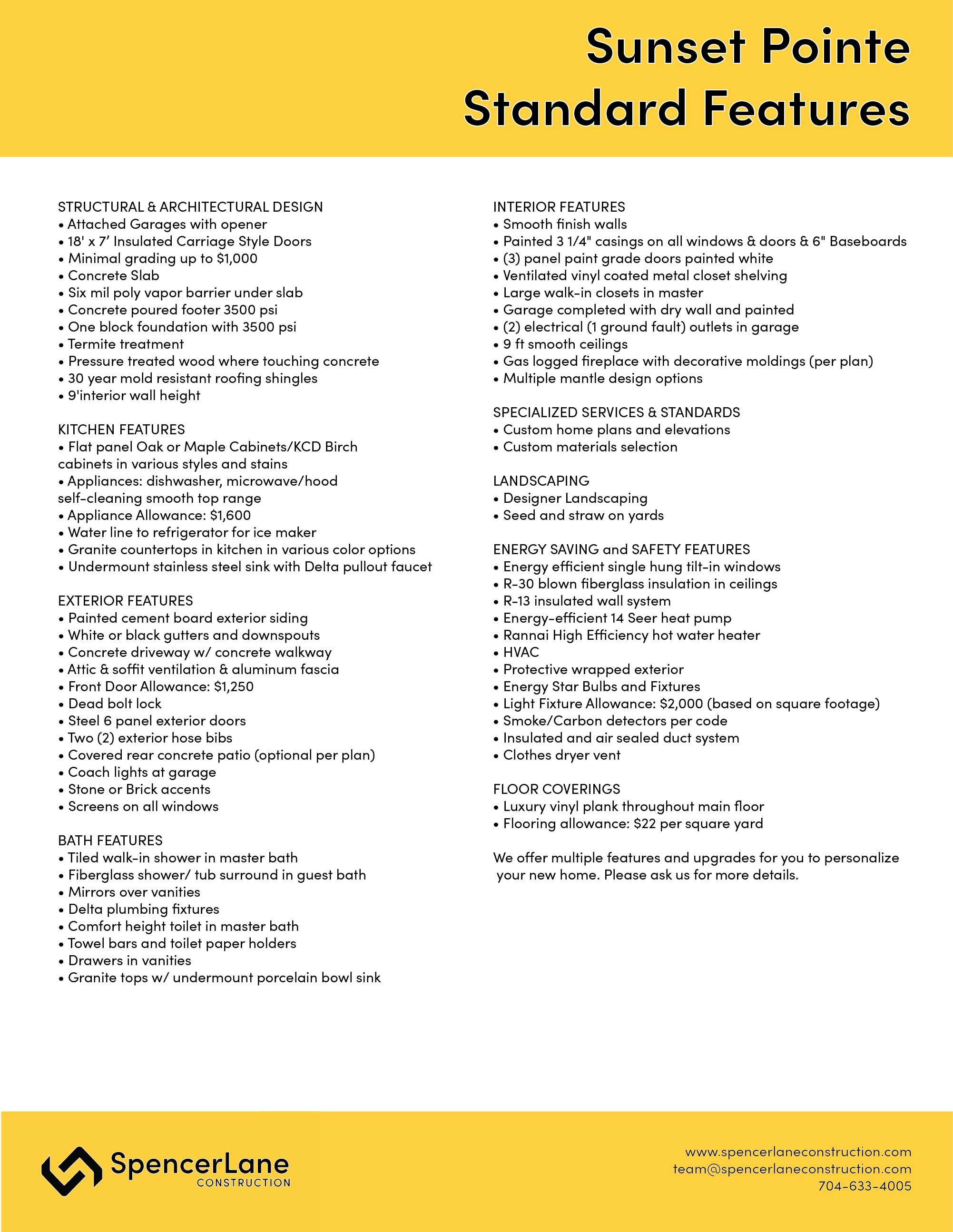 Home For Sale Sunset Pointe on High Rock Lake — Spencer Lane Construction