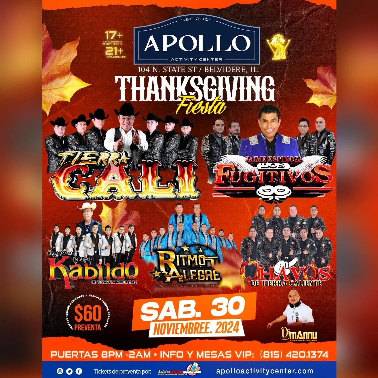 Calendar of Events — Apollo Activity Center