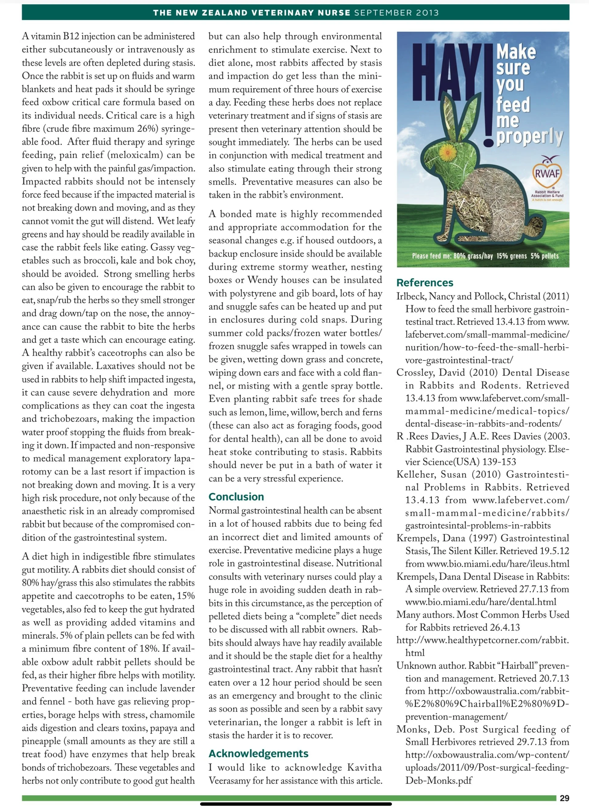 Gastrointestinal stasis in Rabbits — Westley’s World