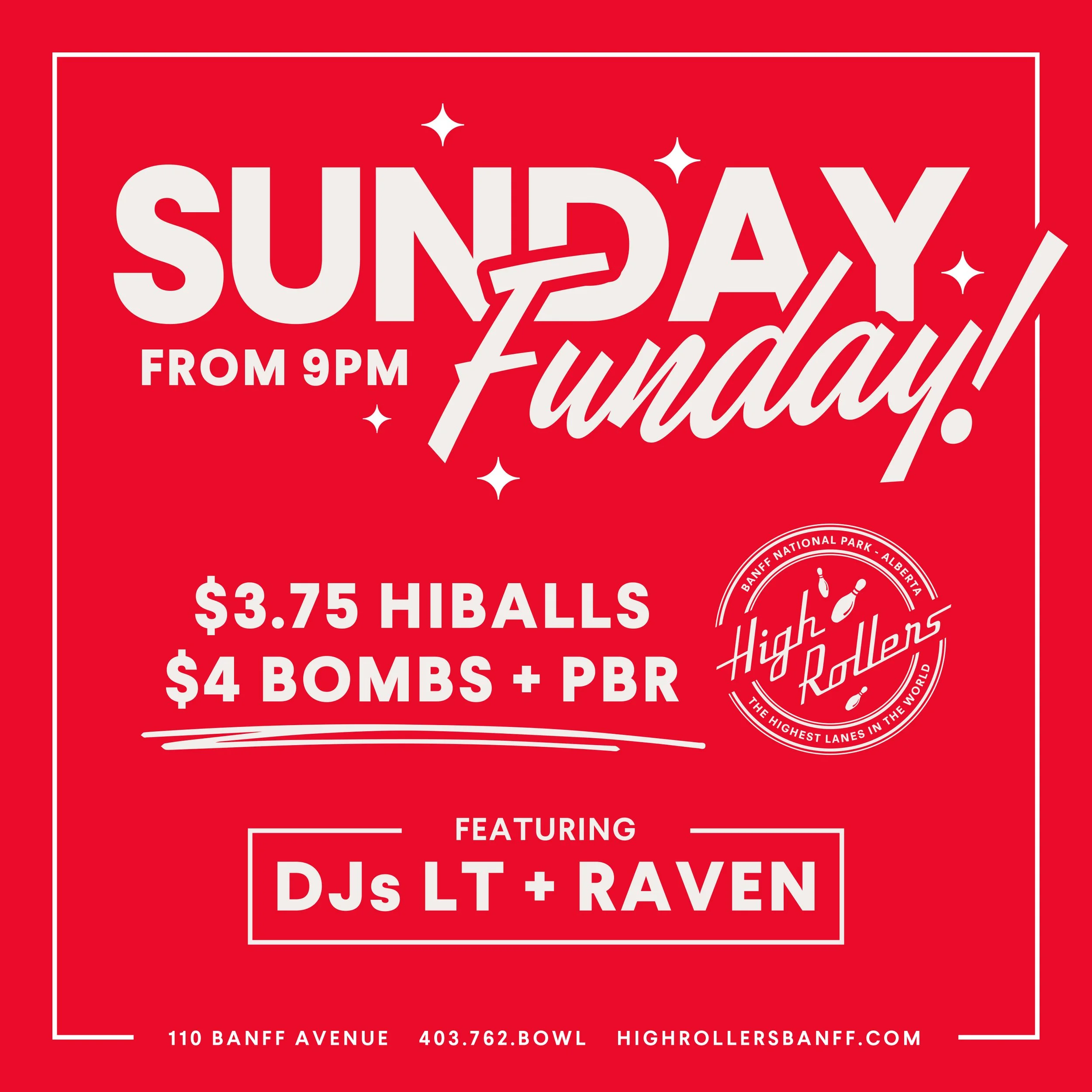 MENU — High Rollers Banff