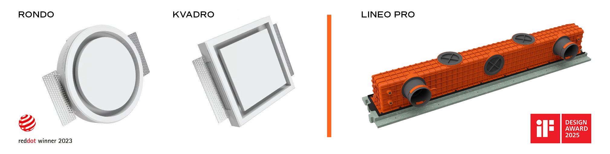 ERGOVENT - frameless air diffusers for modern interior