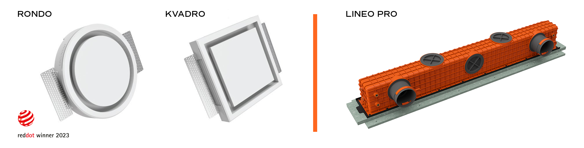 ERGOVENT - frameless air diffusers for modern interior