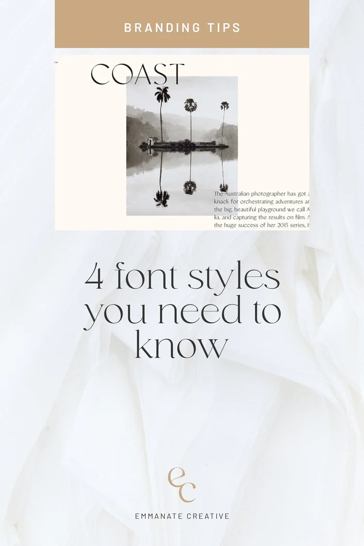 4 Styles of typefaces you need to know — Emmanate Creative