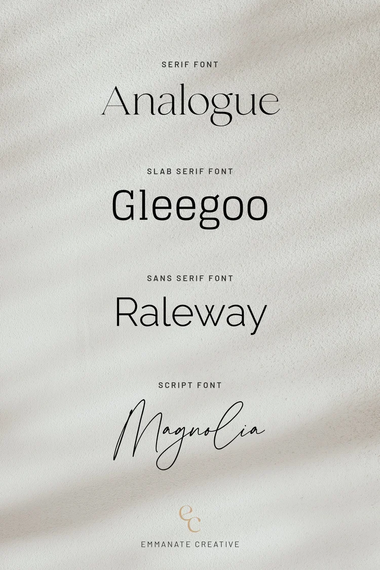 4 Styles of typefaces you need to know — Emmanate Creative