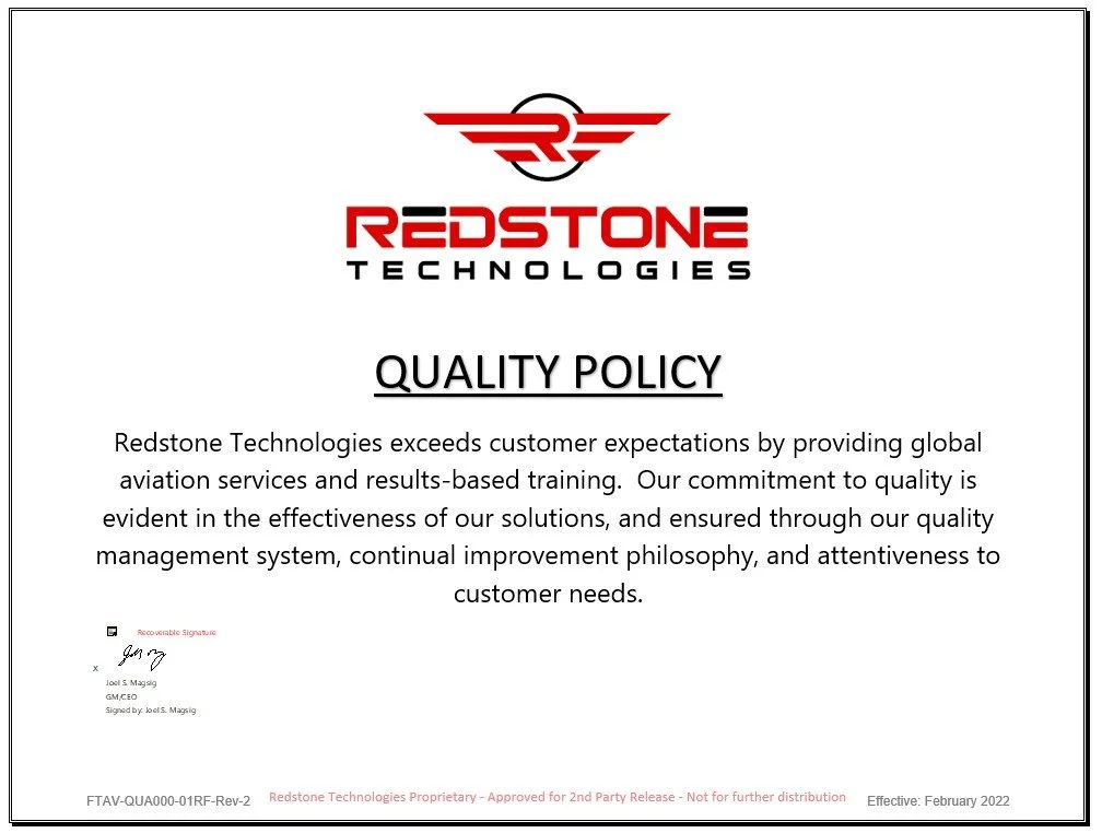 Quality — Redstone Technologies