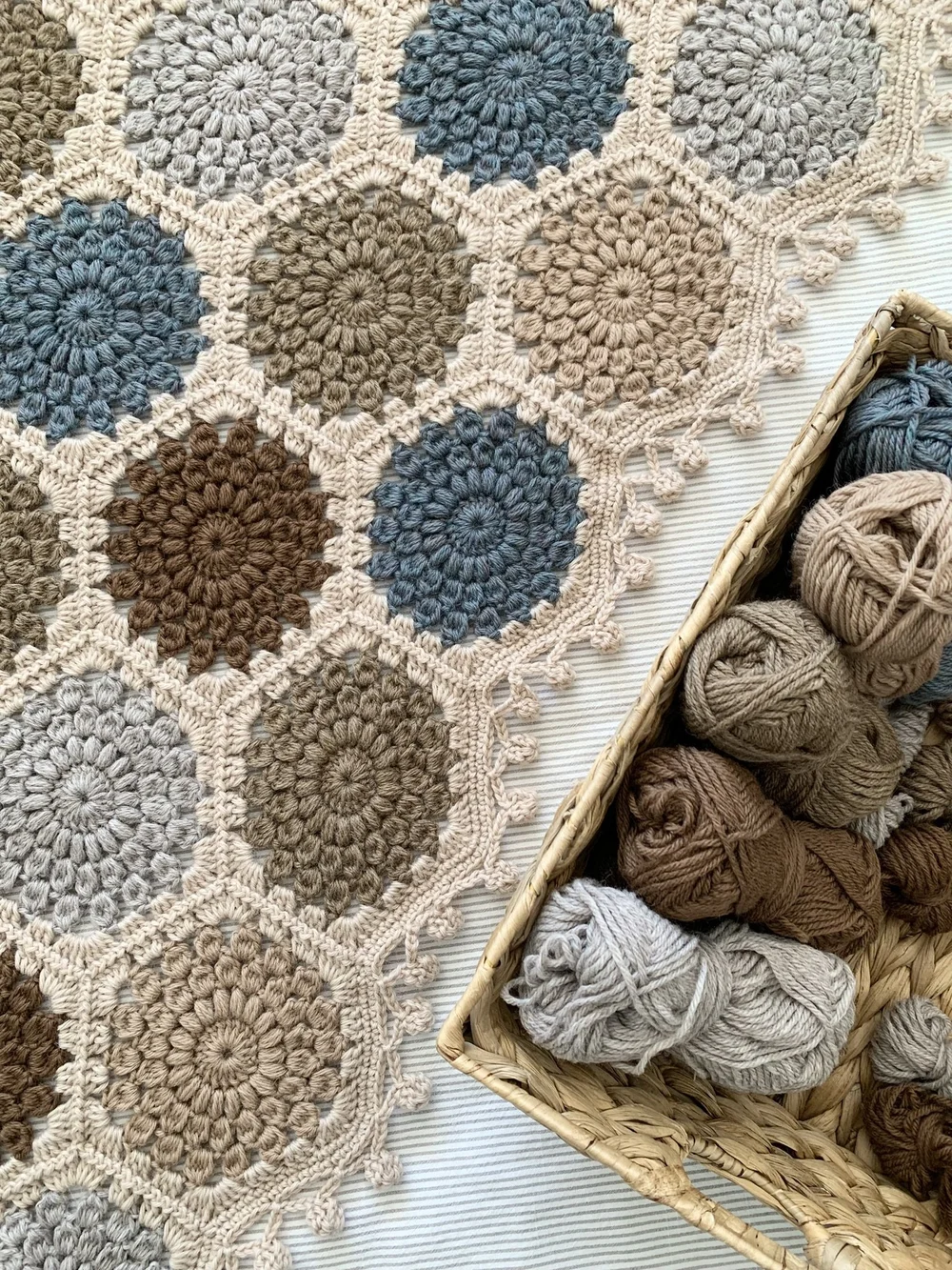 Coastline Sunburst Hexie Blanket Pattern — NautiKrall Crochet