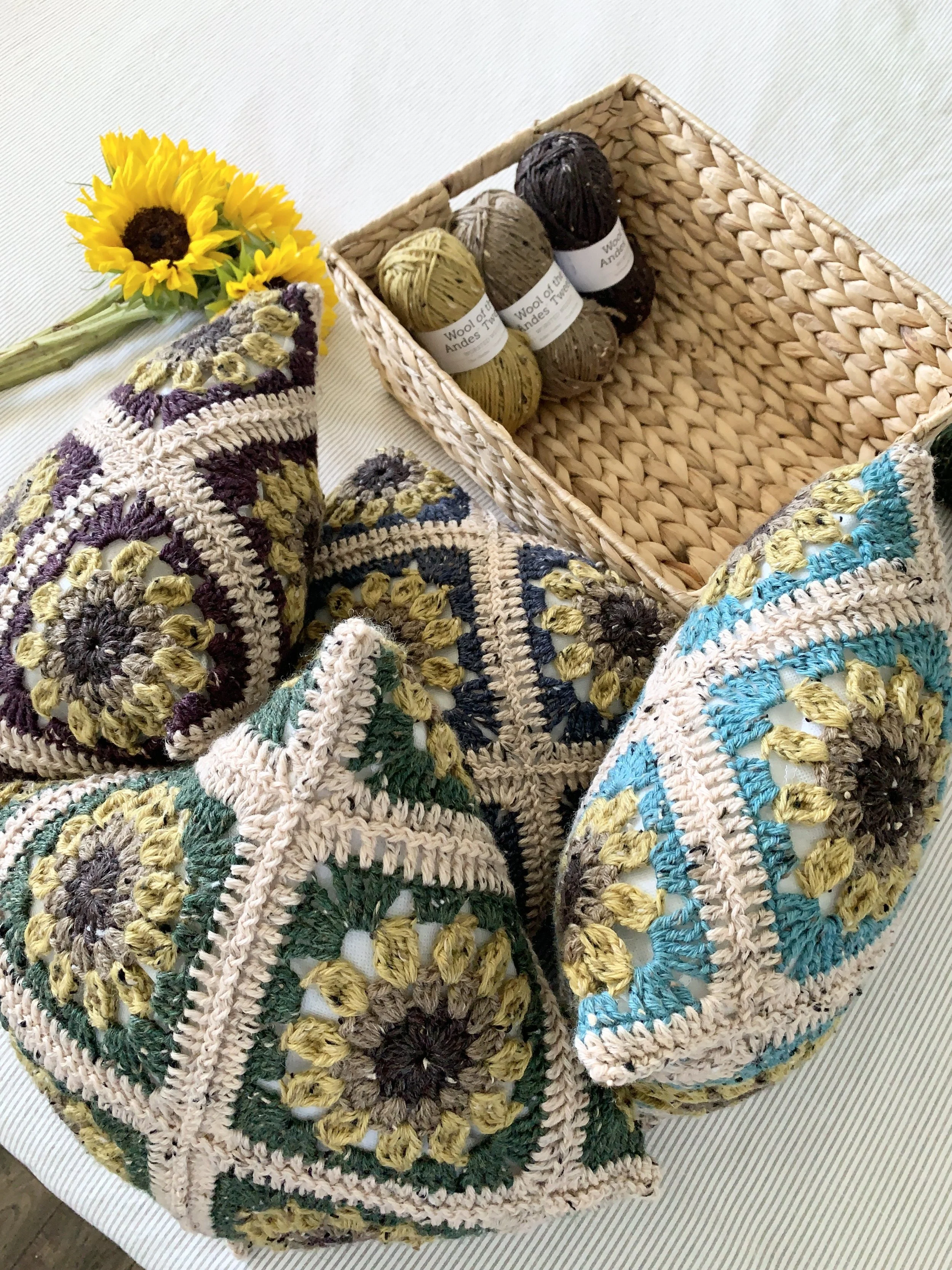Autumn Sunflower Pillow Pattern (Free) — NautiKrall Crochet