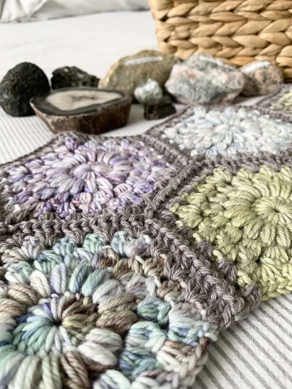 Hygge Burst Hexie Blanket Pattern x Geode Collection by Hue Loco Yarn ...