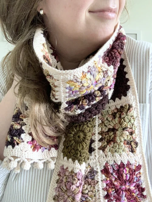 Hygge Burst Scarf Pattern x Rosé Collection by Hue Loco Yarn ...