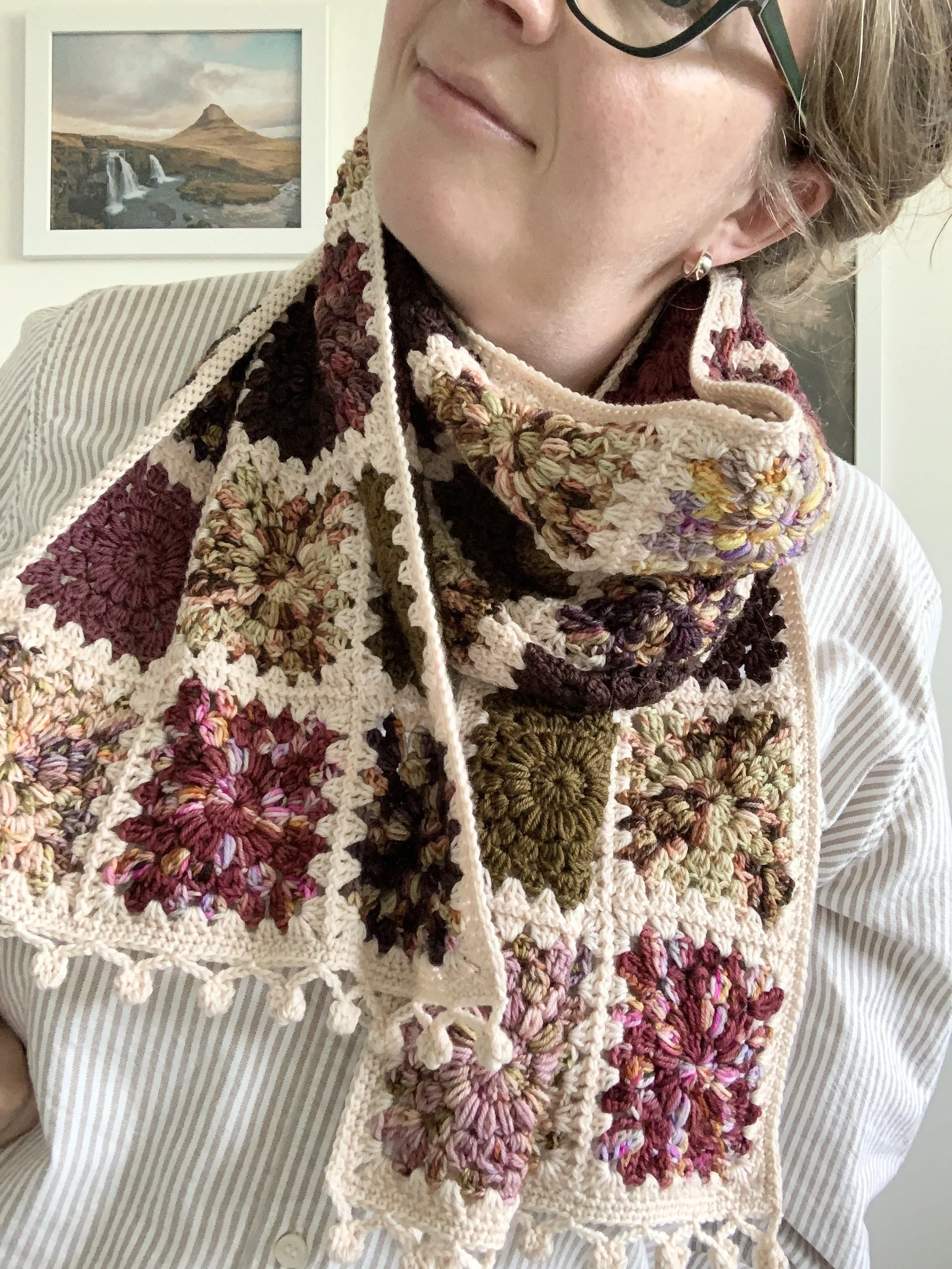 Hygge Burst Scarf Pattern x Rosé Collection by Hue Loco Yarn ...
