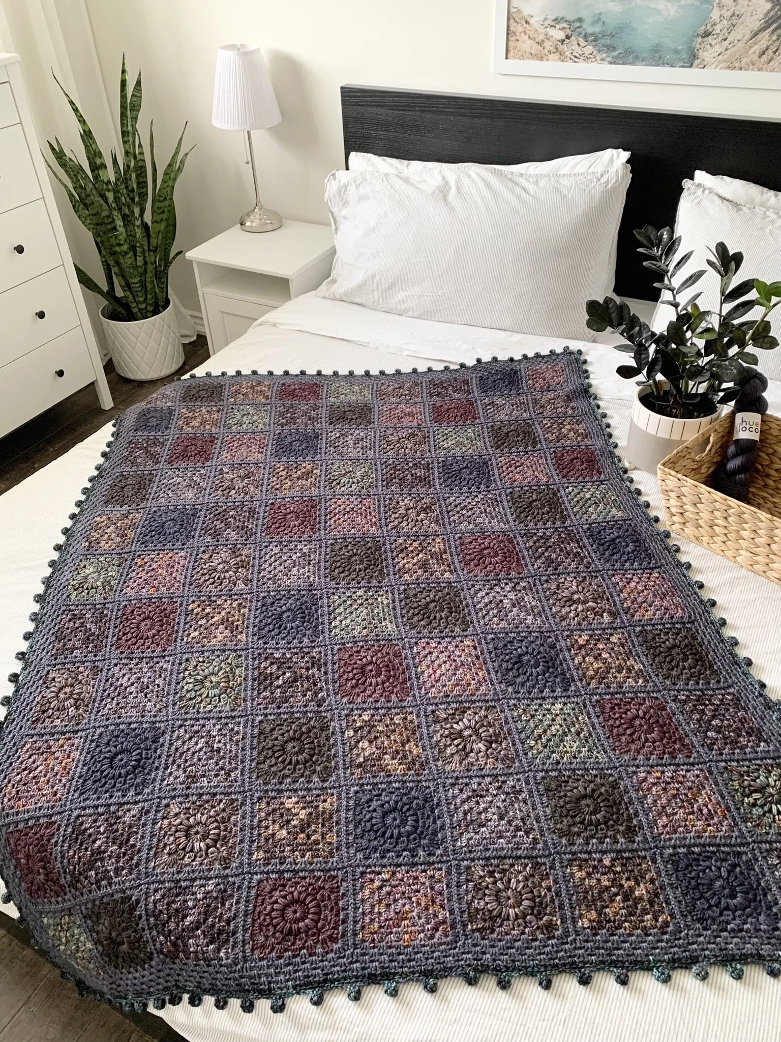 Ebony Granny Squares Blanket Pattern x Nightfall Collection by Hue Loco Yarn — NautiKrall Crochet