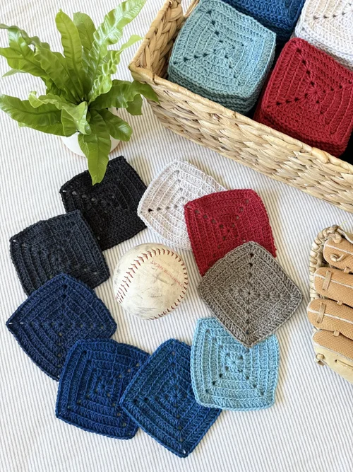 Batter Up Baseball Granny Square Blanket Pattern x Lights Up, Let’s Go ...