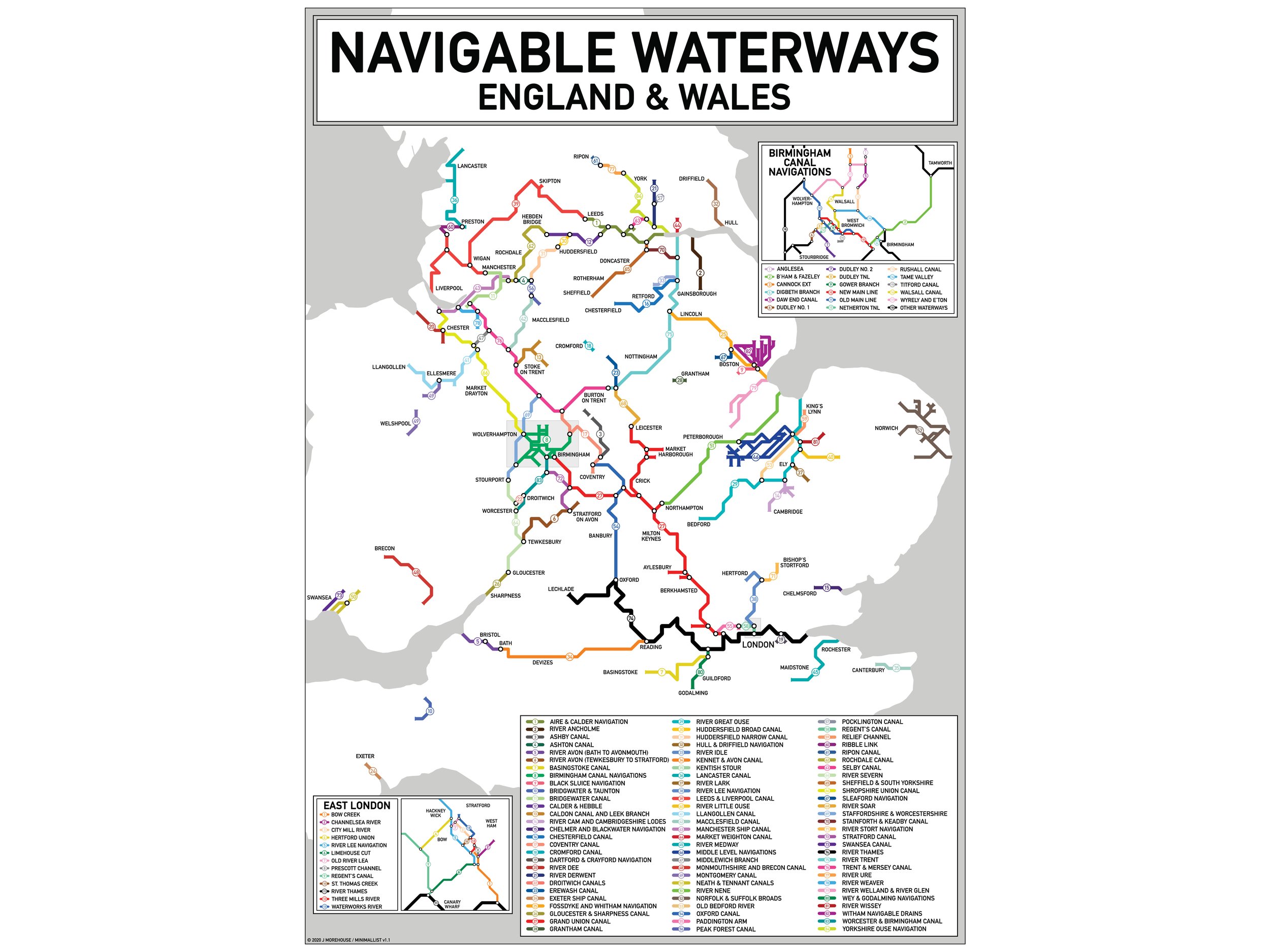 The Isle of Europe. Navigable inland waterways of Europe in high detail ...