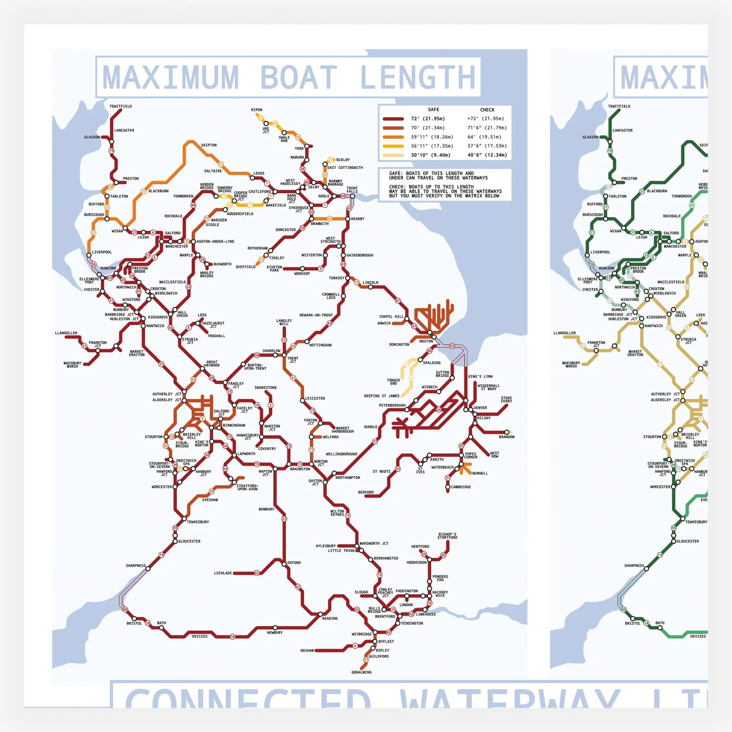 Tube-style maps of the navigable waterways of England and Wales ...
